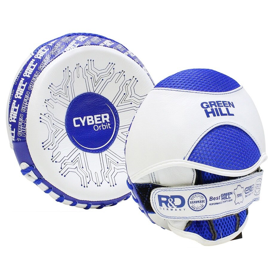 Боксерские лапы Green Hill Cyber Orbit бело-синие