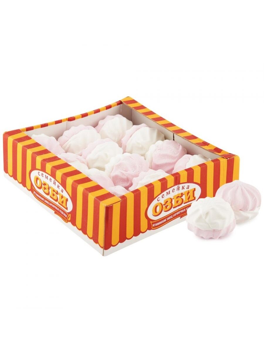 Зефир бело-розовый "Семейка озби", 540 г