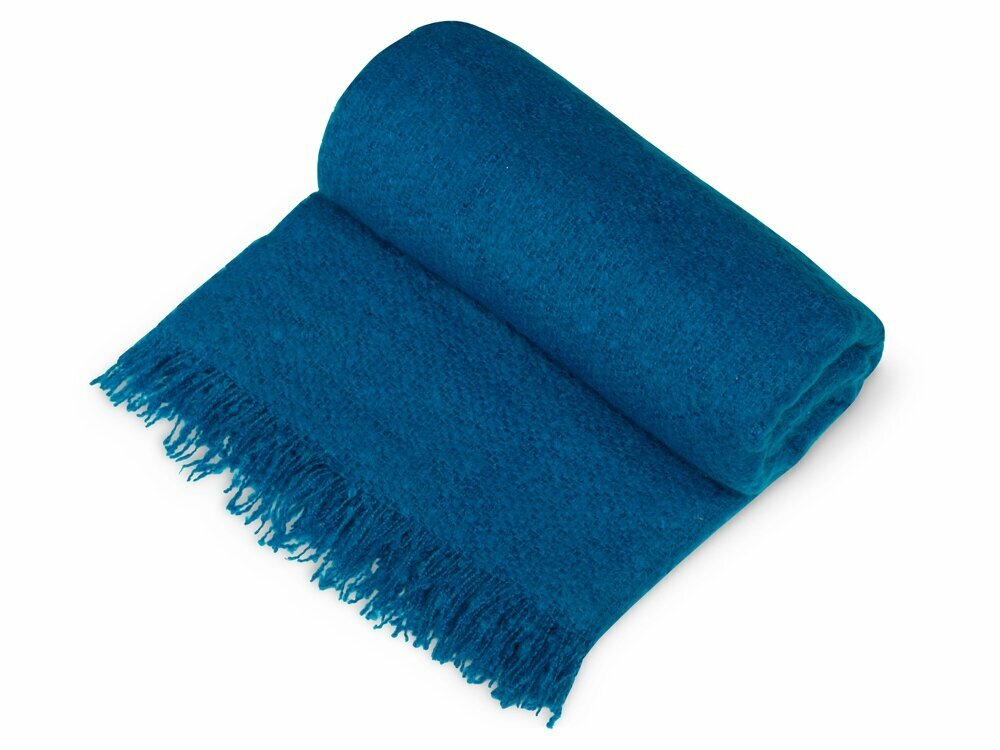 Плед акриловый Oasis «Mohair», двухсторонний, 127 х 152 см, синий
