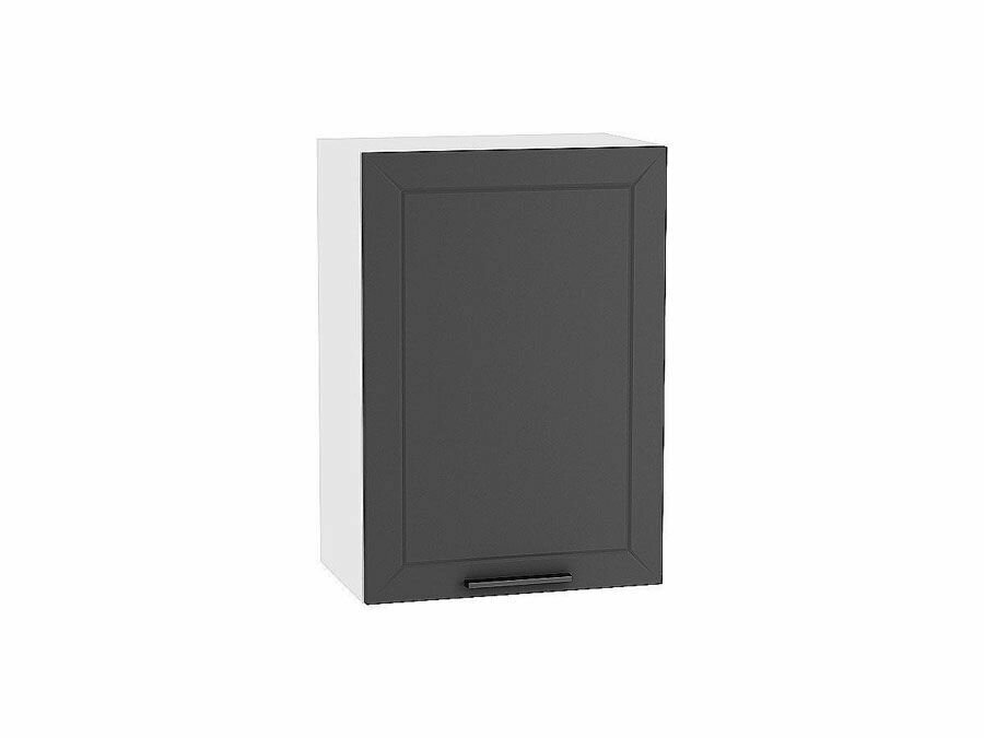 Настенный модуль для кухни Шкаф верхний с 1-ой дверцей Глетчер 716*500*318 Маренго Силк / Белый