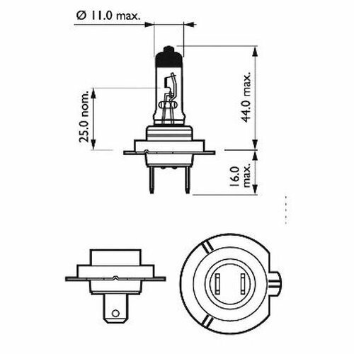 Лампа автомобильная H7 12V- 80W (PX26d) Rally Philips 12035RAC1