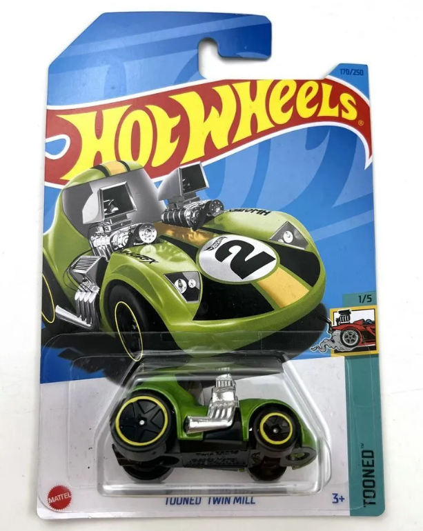 Hot Wheels Машинка базовой коллекции TOONED TWIN MILL зеленая 5785/HKH14