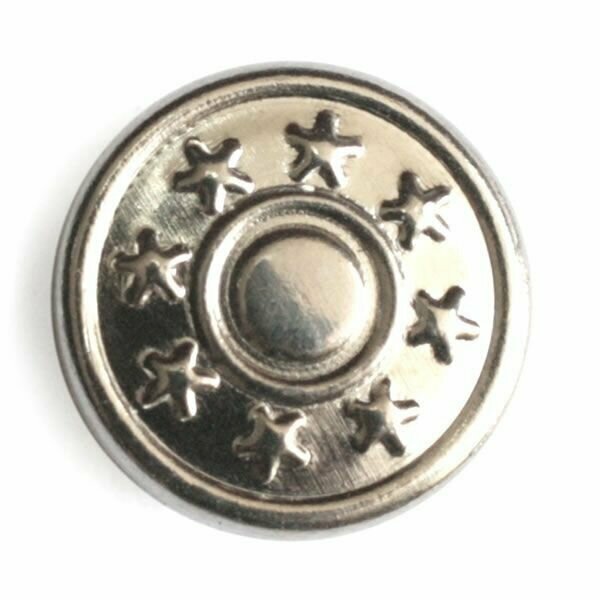 015-М никель, хольнитены джинсовые 9,5х9,5мм (упак. 100шт.) "Proknopka"