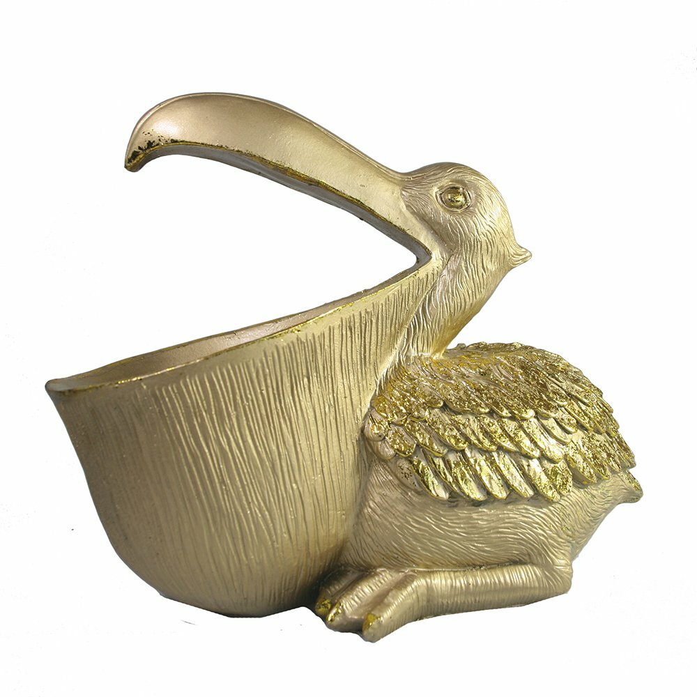 Фигура декоративная Пеликан (золото крылья) 11х24х19см KSMR-718308/F858