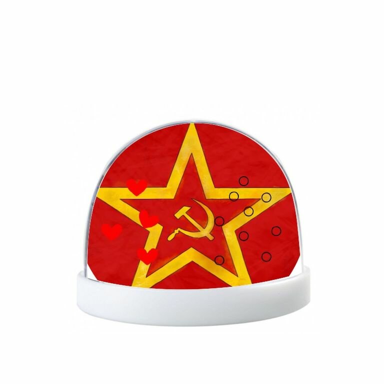 Водяной шар СССР №1, искусственный снег