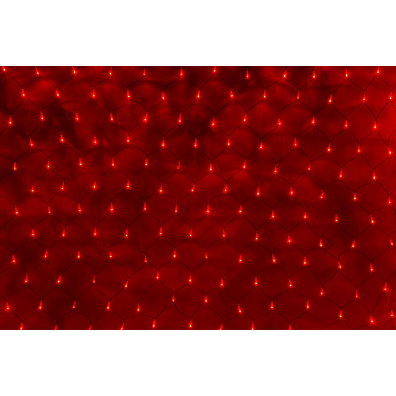 LED-XG-288-2*1.5M-230V Световая Гирлянда Сеть 2*1.5м, красные LED/черный провод/контроллер. Flesi