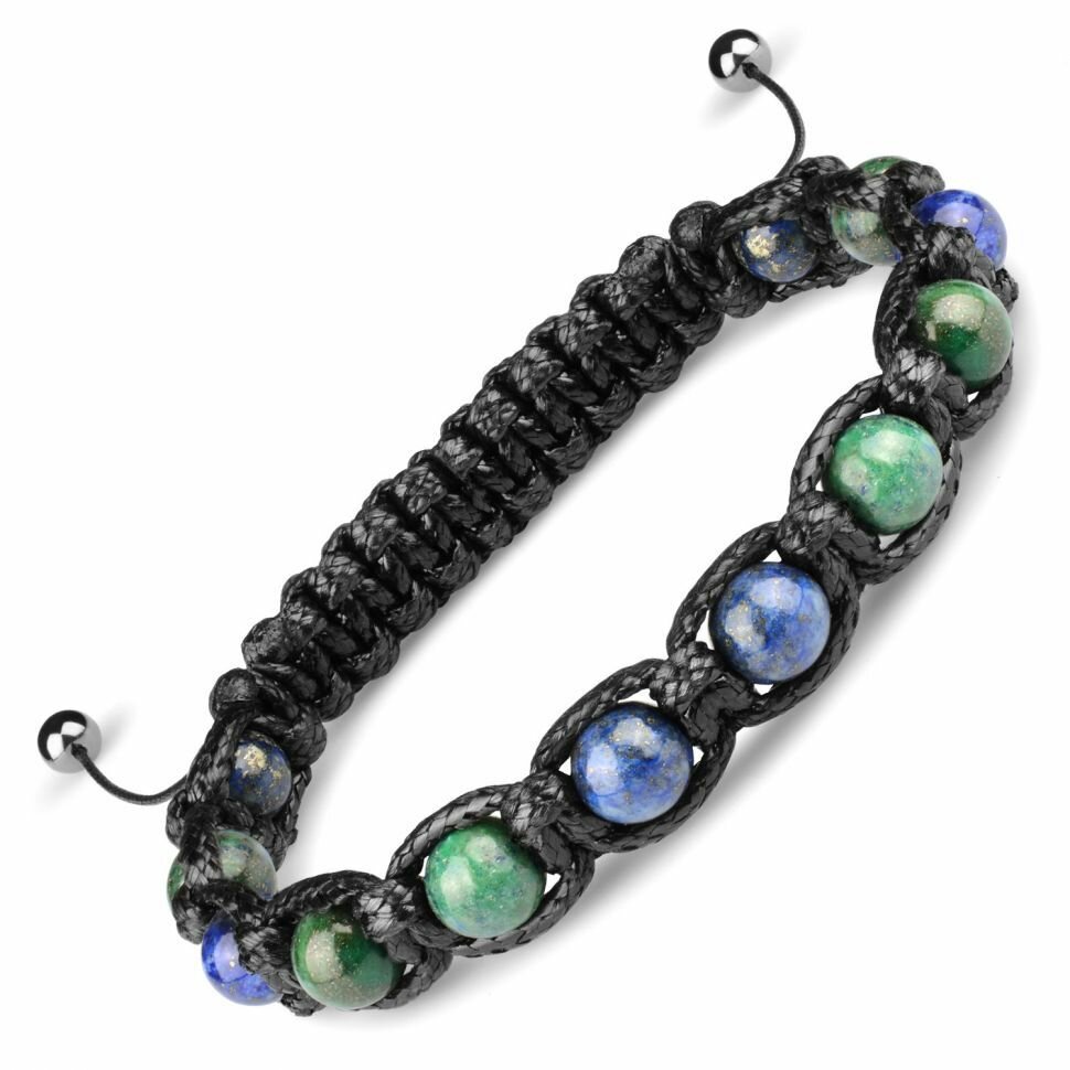 Плетеный браслет, лазурит