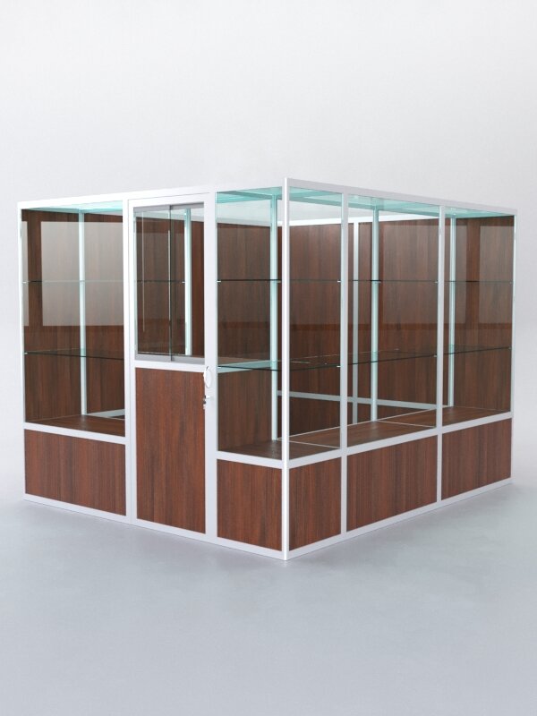 Павильон торговый из профиля угловой №4б, Орех. Производитель товара - компания Westcom.