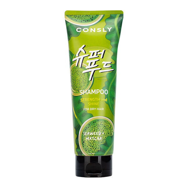 Consly Seaweed & Matcha Shampoo for Strength & Shine Укрепляющий шампунь с морскими водорослями и чаем матча