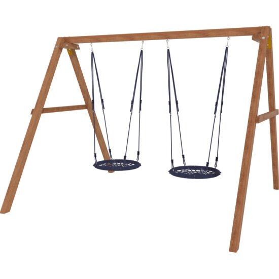 Качели деревянные National Tree Company Р911-2 с двумя качелями гнездо 60 см