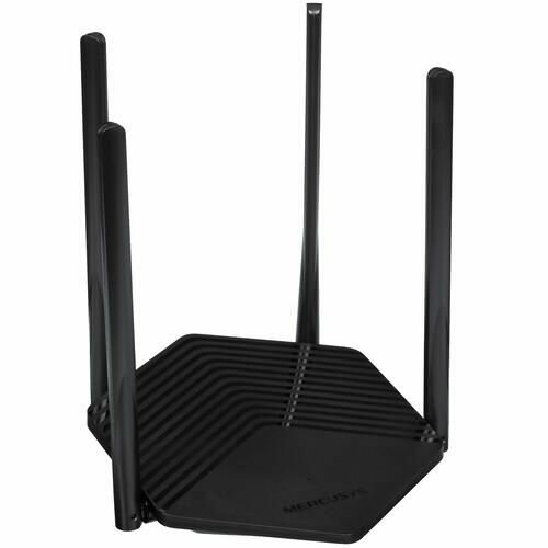 Wi-Fi роутер, кол-во антенн- внешняя несъемная x4, цвет- черный