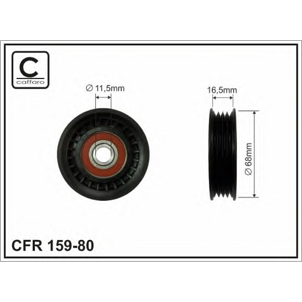 CAFFARO 159-80 (8844002020 / 8844017010 / 8844020160) ролик натяж-ля ремня