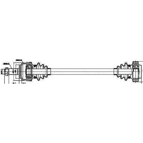 GSP 205002 (300645 / 33211227032 / 33211227597) привод задний лев.+прав. 615mm\ BMW (БМВ) e36 / e46 1.6 / 1.8 / 2.0 90