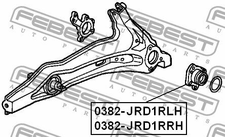Ступица задняя левая комплект 0382JRD1RLH, 0382JRD1RLH FEBEST 0382-JRD1RLH