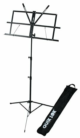 QUIK LOK MS334 легкий пюпитр с нейлоновой сумкой для переноски, высота 52-131 см, цвет черный, вес 1 кг.
