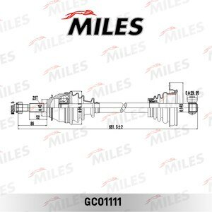 Привод в сборе Renault Logan MCV/Lada Largus 05- левый -ABS для замены изношенного привода
