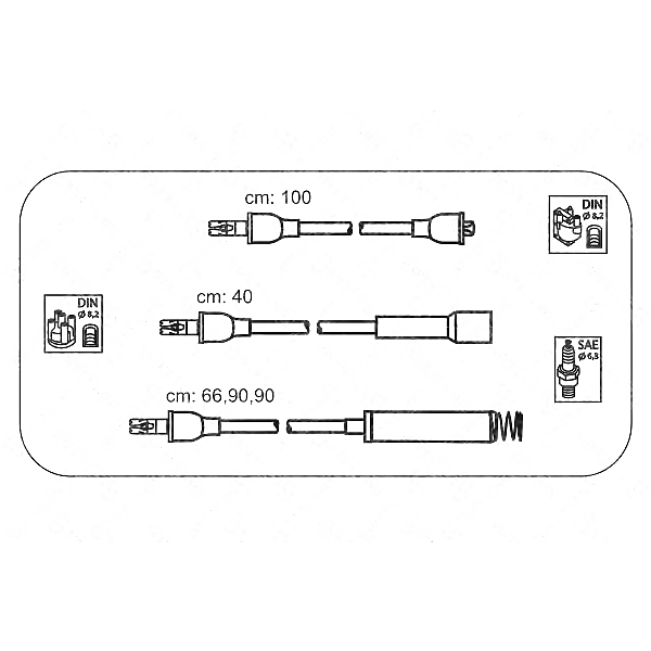 STELLOX 10-38106-SX (1038106_SX / 16 12 474 / 16 12 501) к-кт проводов\ Opel (Опель) Omega (Омега) a 1.8 / 2.0 94
