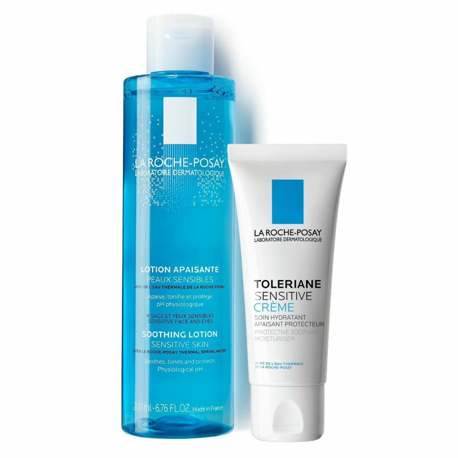 Набор La Roche-Posay для базового ухода за чувствительной кожей: тоник 200 мл + крем 40 мл