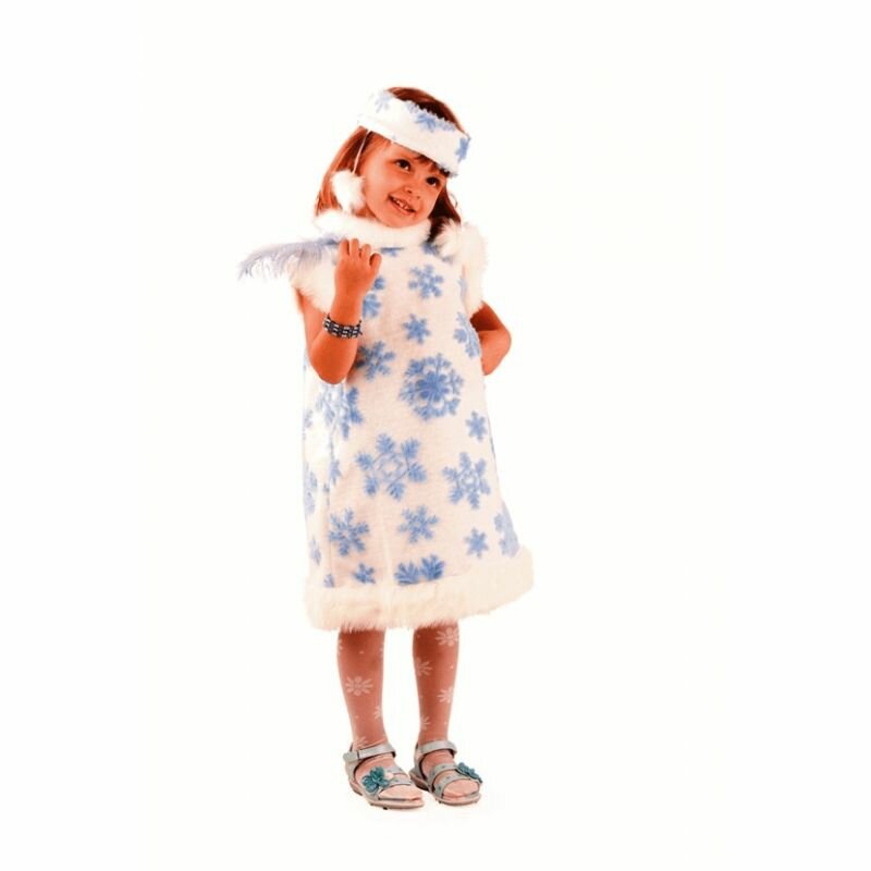 Костюм Батик "Снежинка", для девочек, для Нового года, белый