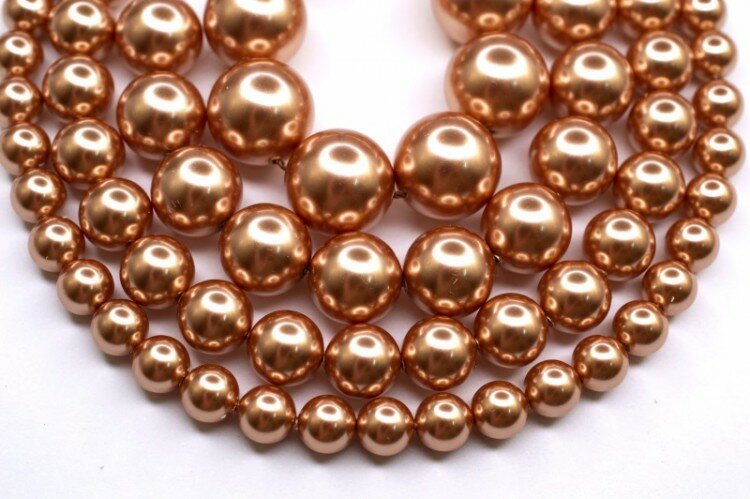 Жемчуг Swarovski 5810 #769 6мм Crystal Rose Gold Pearl, 5810-6-769, 10шт