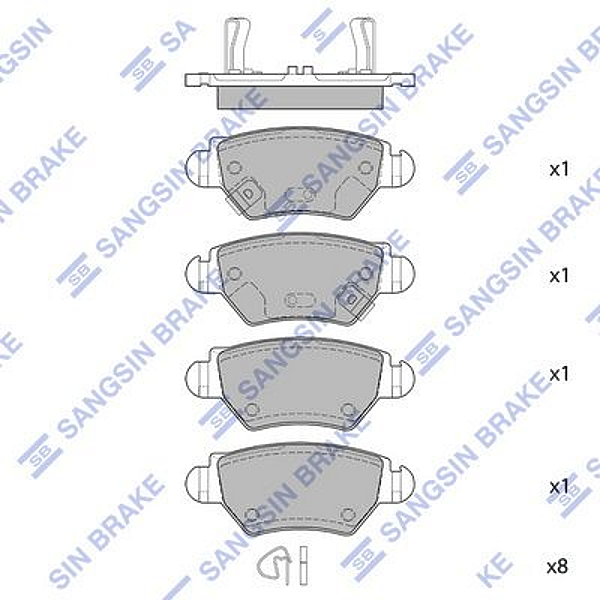 HI-Q SP1759 sp1759 колодки дисковые задние \ Opel (Опель) Astra (Астра) 1.8i-2.0dti 98-01 / Zafira (Зафира) 1.8i-2.0dti