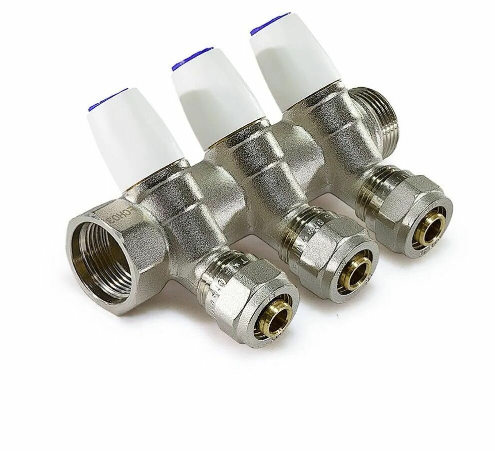 Коллектор TIM вентильный 3/4" Ф16 2 выхода MR135N-3/4-C-3