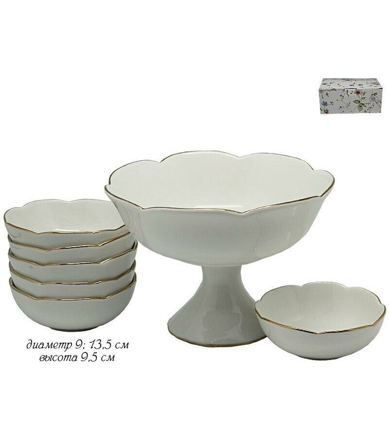 Набор для варенья креманка и 6 розеток