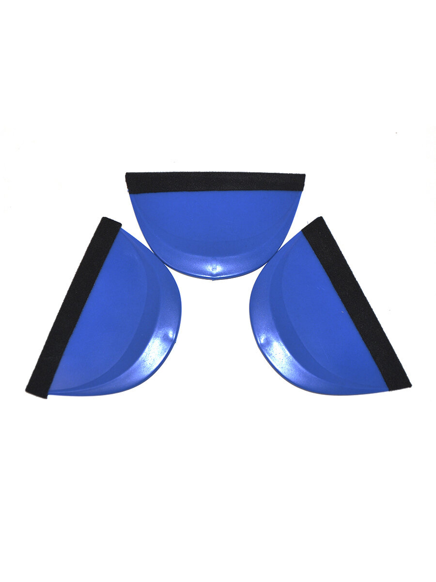 Ракель с фетром. Шпатель пластиковый полукруглый с фетром (синий), ширина: 130 мм - 3 шт.