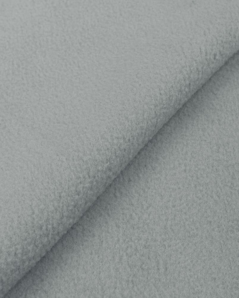 Ткань флис антипиллинг 220 гр, цвет светло-серый. Готовый отрез 1*1,5м