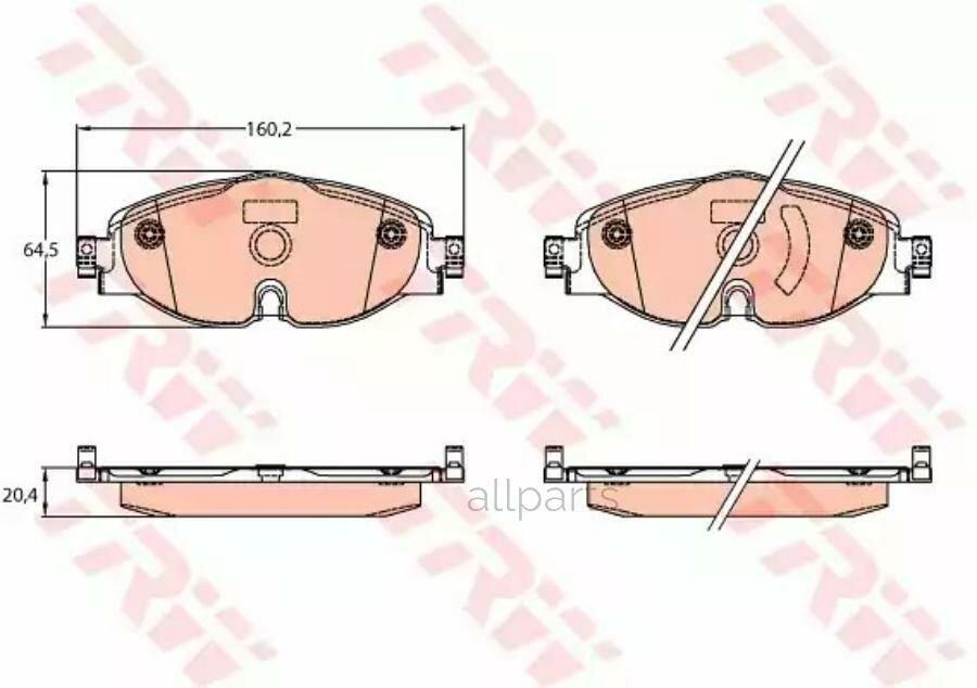 TRW GDB2143 Колодки передние AUDI Q3 II/SKODA Karoq/VW Tiguan II TRW GDB2143