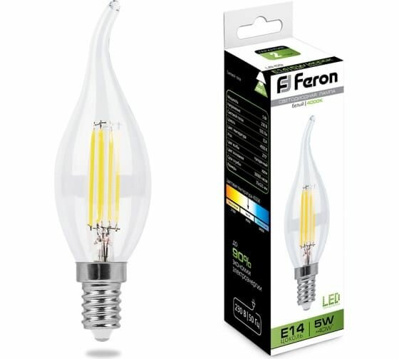 Светодиодная лампа FERON 5W 230V E14 4000K, LB-59 25576