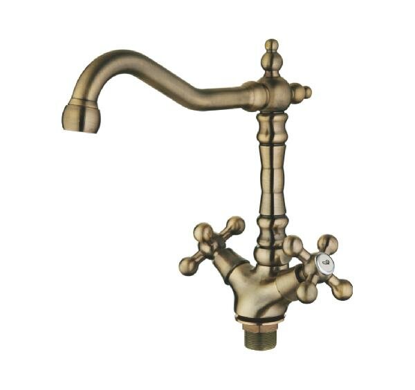 A4571С Смеситель для кухни ACCOONA с гайкой латунь/античная бронза (10)