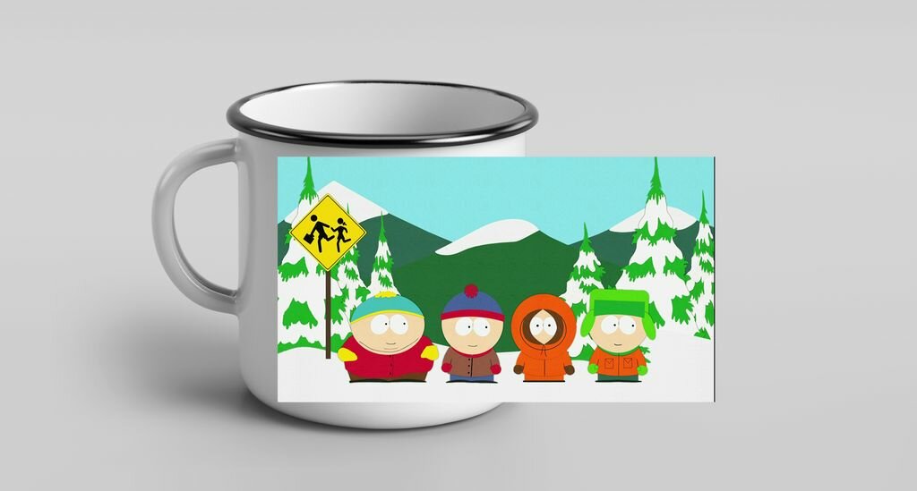 Кружка металлическая эмалированная SOUTH PARK, южный парк №1,
