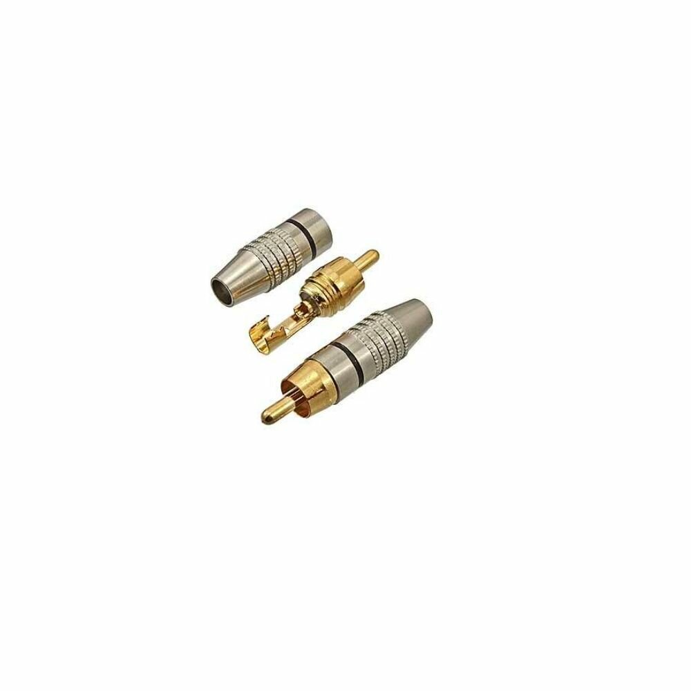 Разъем RCA тюльпан металл GOLD 7-0218 (5шт)