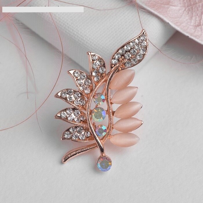 Брошь, искусственный камень, стразы