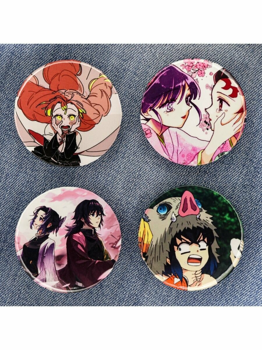 Набор значков аниме серии Demon Slayer