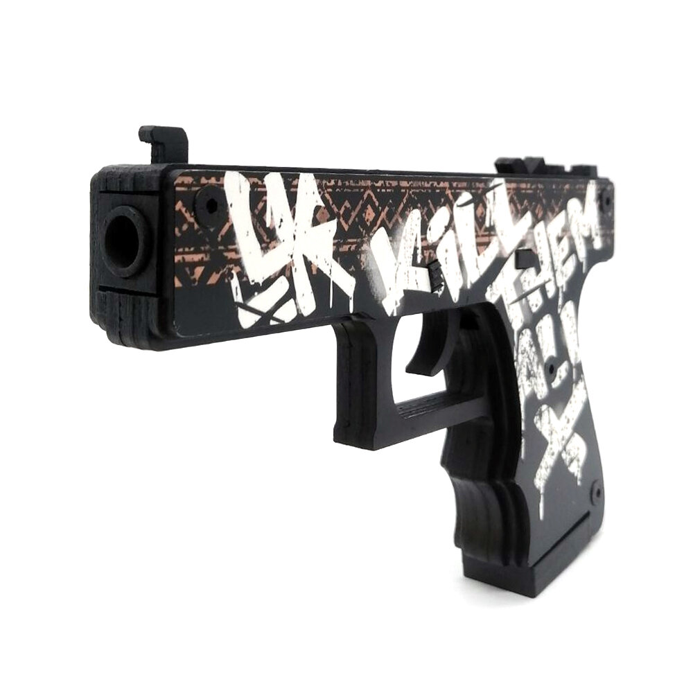 Деревянный пистолет Глок 18 Пустынный Повстанец (резинкострел) Mod.1 PalisWood