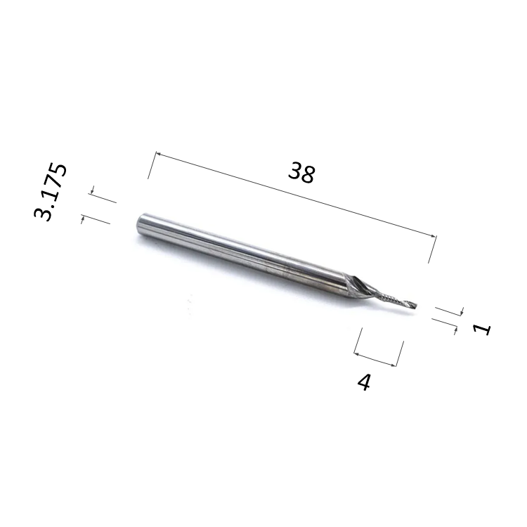 Фреза DJTOL AY1LX3.104 спиральная однозаходная стружка вверх (по дереву, композиту (АКП), пластику)