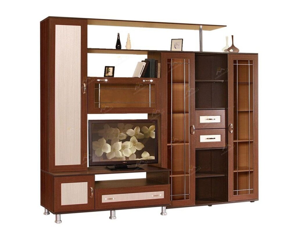 Стенка МебельЛэнд24 Санремо - 1 240x50x210 со шкафом с тумбой