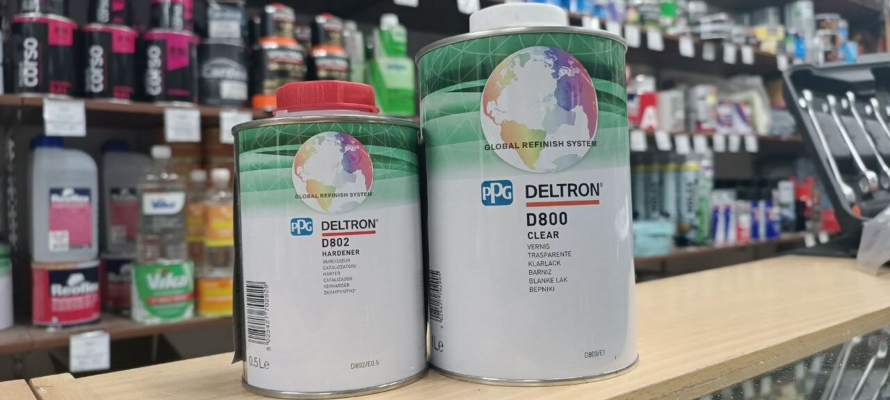 Прозрачный лак PPG Deltron D 800 в комплекте с отвердителем