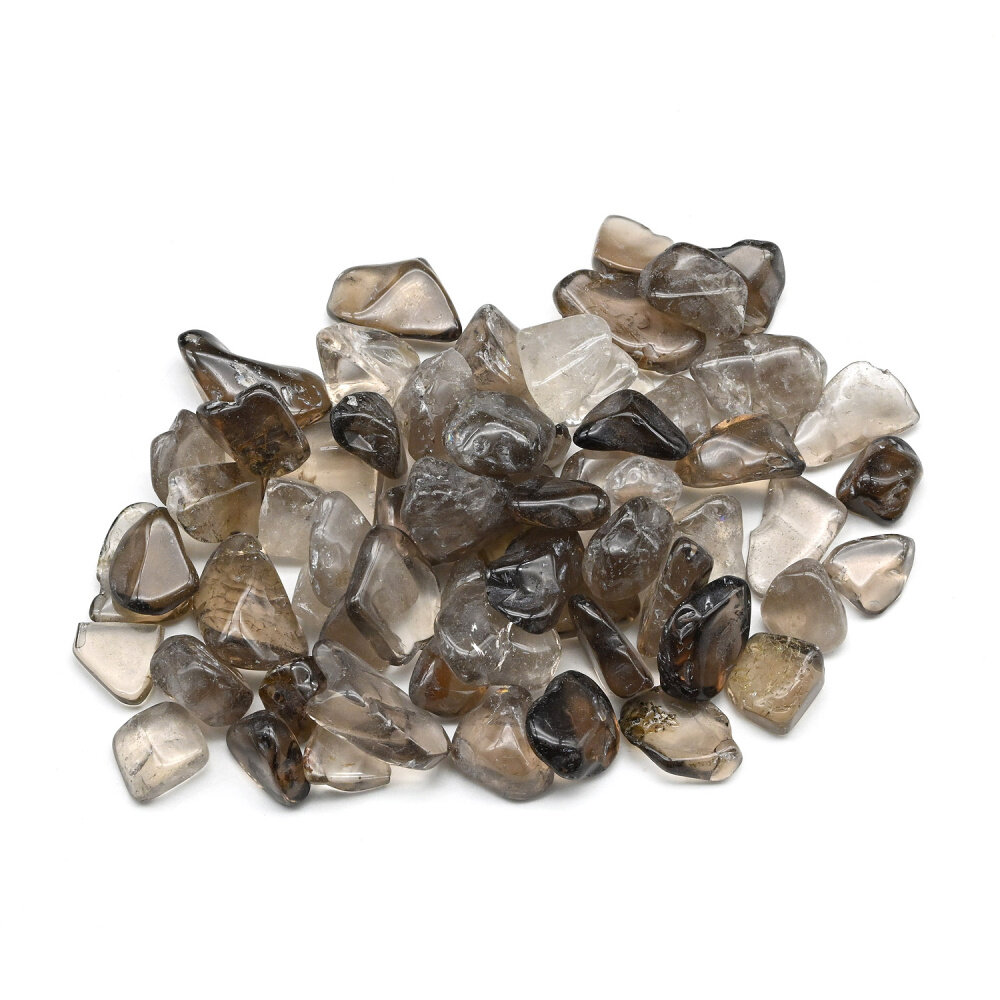 Раухтопаз (дымчатый кварц) галтовка фракция 15-20мм, упаковка 100г .