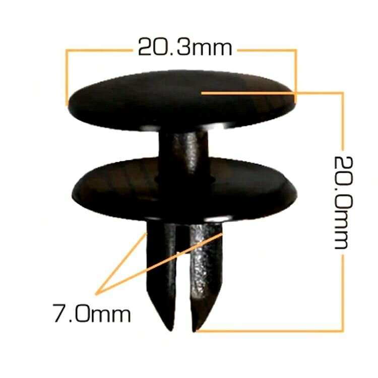 Клипсы крепежные автомобильные Toyota (OEM 90467-07109) KJ-356, 30 шт.