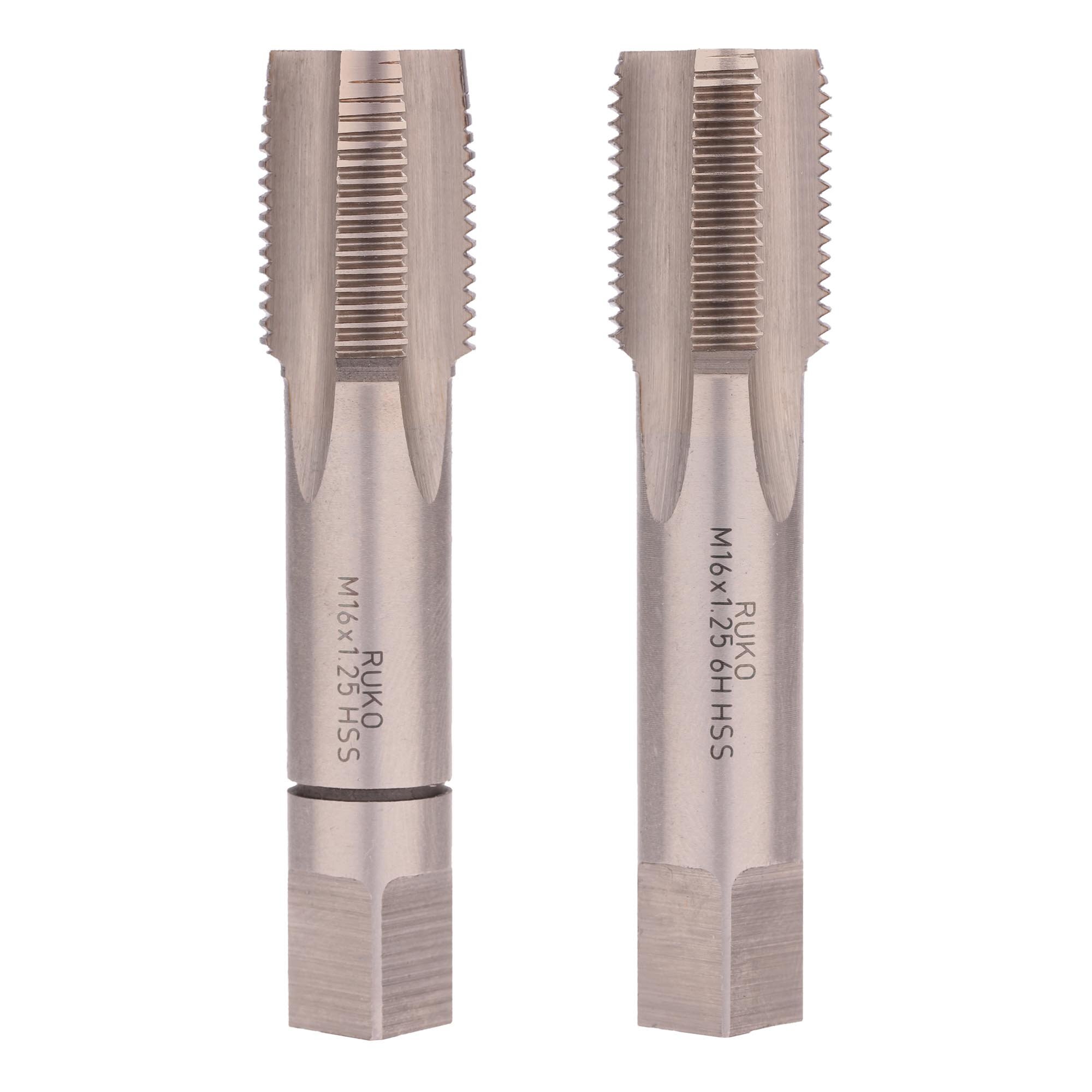 Набор метчиков 2шт Ruko HSS-G DIN2181 6h метрическая резьба М16х1,25 235162