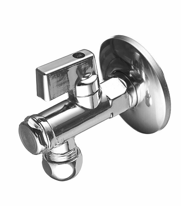 Кран шаровой латунный Valtec 1/2 НР(ш) х М10 мини угловой (VT.282. N.0410)