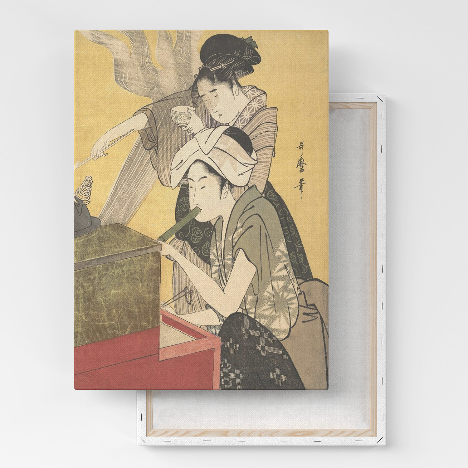 Картина на холсте, репродукция / Китагава Утамаро / Размер 30 x 40 см
