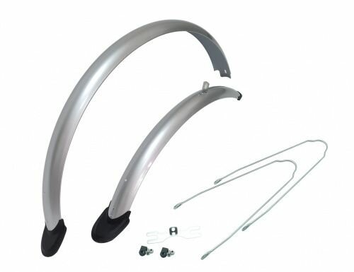 Крылья для велосипеда ПВХ с одинарными стойками 58мм 26" серые