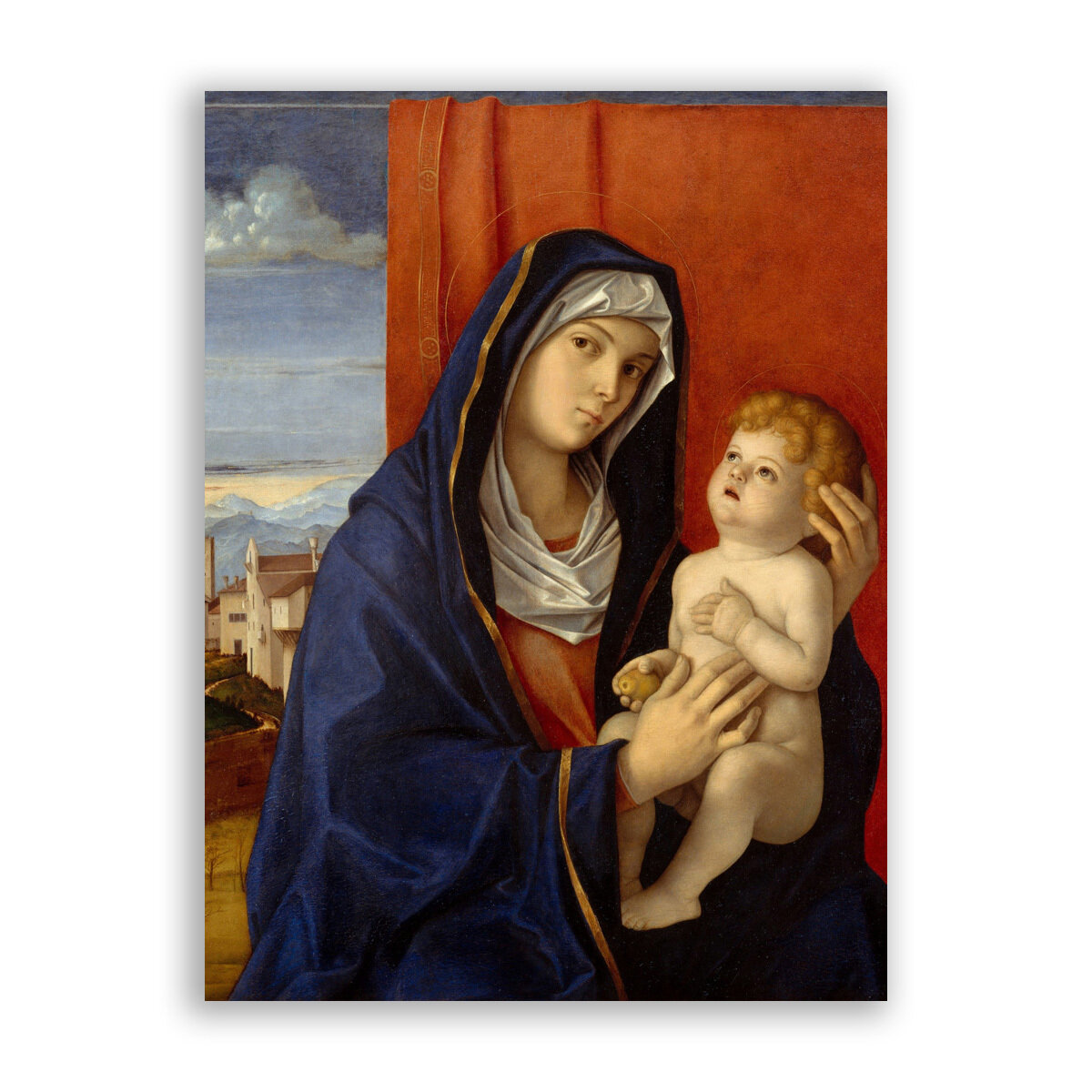 Картина на холсте, репродукция / Джованни Беллини - Madonna and Child / Размер 60 x 80 см