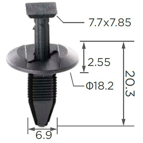 Клипса нажимная распорная (OEM: N808048S, W705532S300) 773587