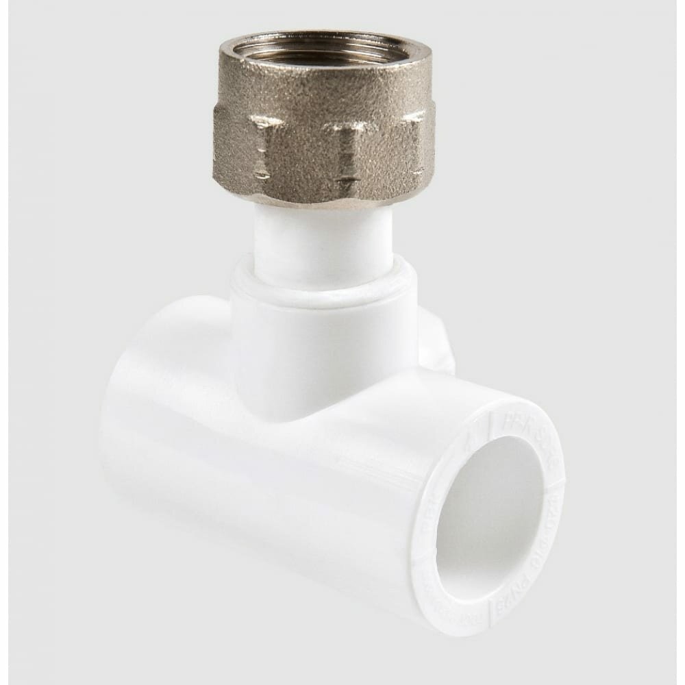 Тройник РВК ПП с накидной гайкой D20-1/2 -20 020914, для монтажа сетей водоснабжения горячего холодного теплоснабжения