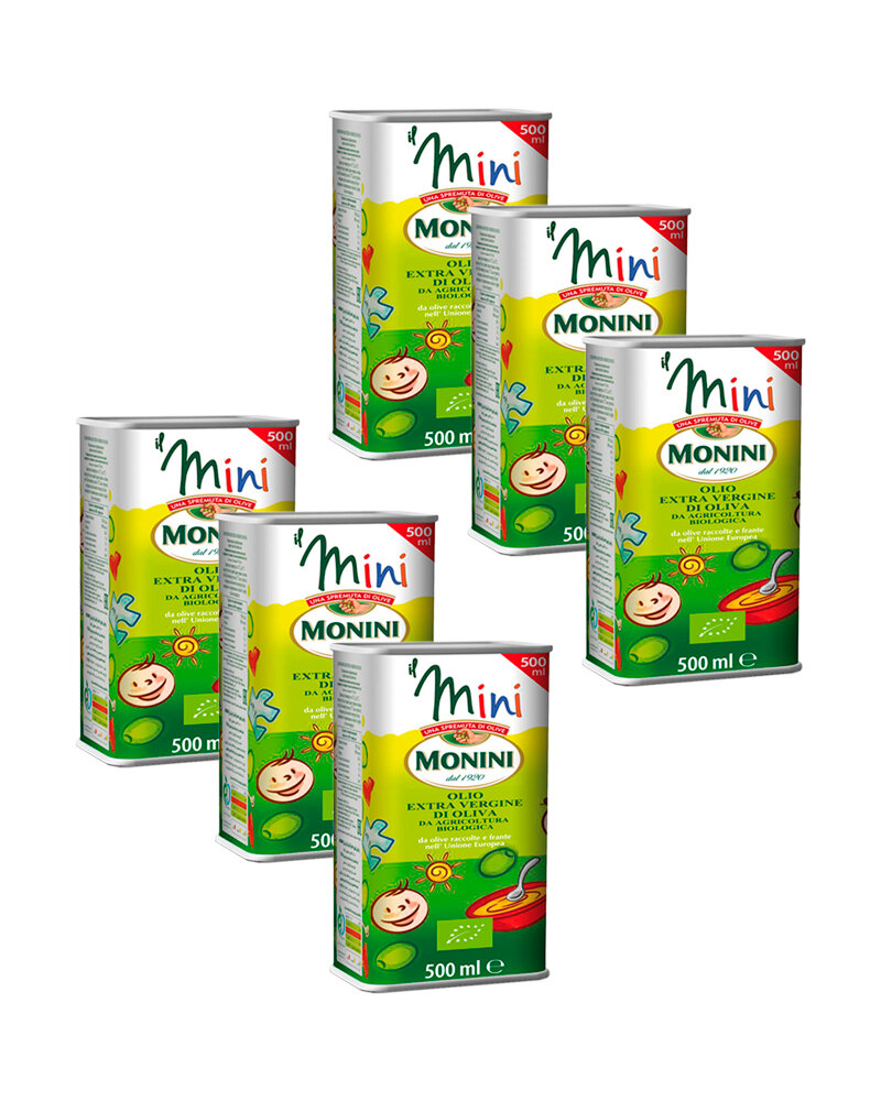 Масло оливковое Monini Экстра Вирджин Иль Мини Био 0,5 л. - 6 шт